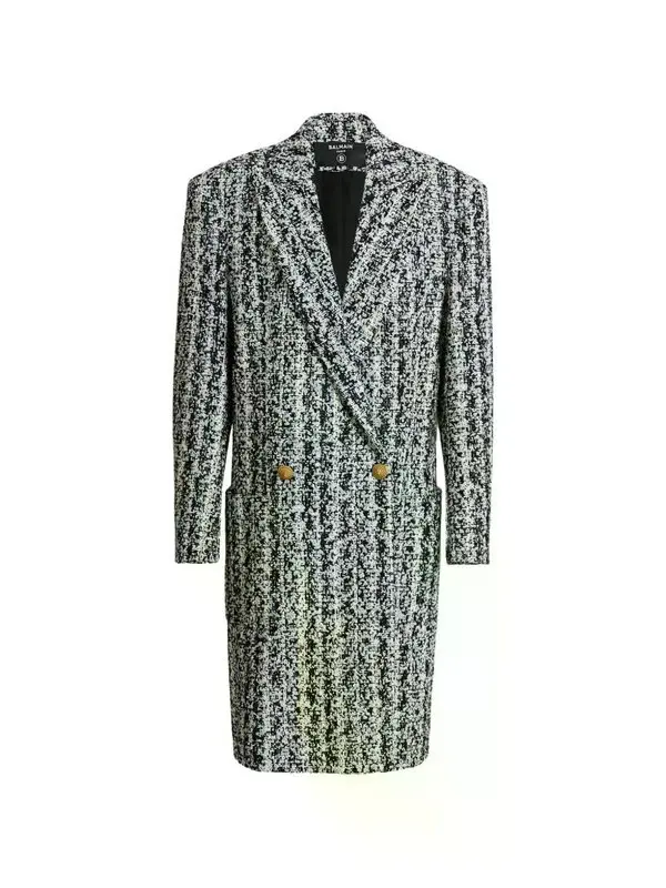 Balmain Long Tweed Coat