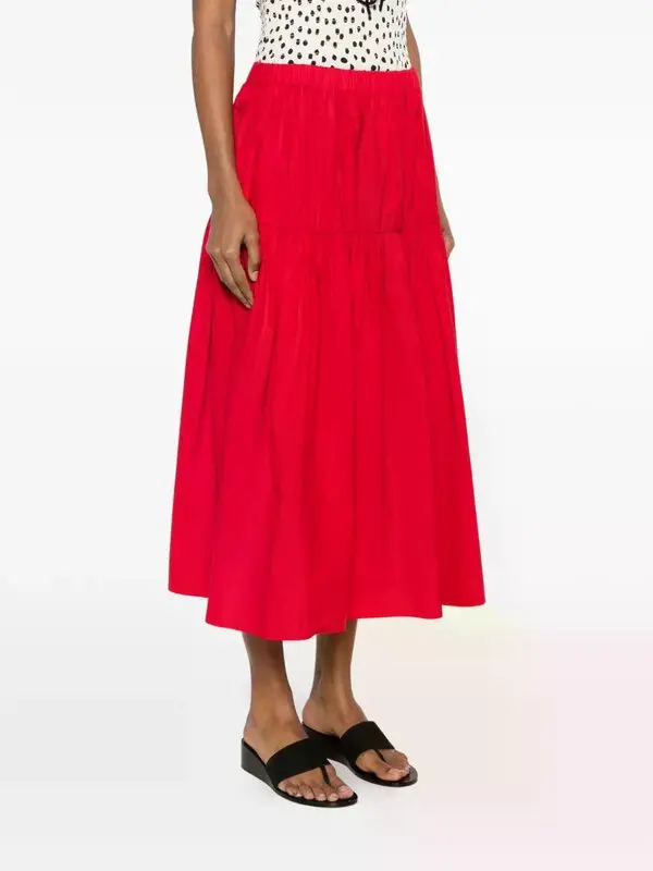 Maje Elasticated-waist Midi Skirt