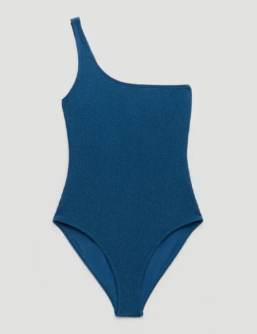 HUSH One Shoulder Crinkle Swimsuit