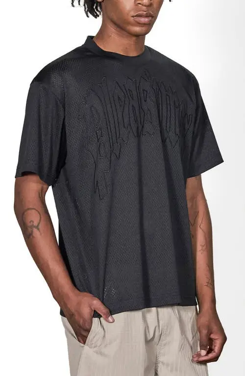 PLEASURES Twitch Cotton Mesh T-shirt - Black