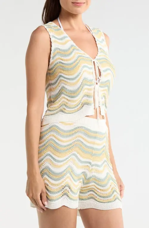 Elan Tie Front Cover-up Top