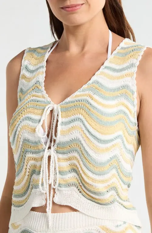 Elan Tie Front Cover-up Top