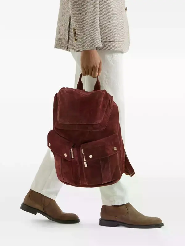 Brunello Cucinelli Suede Leisure Backpack