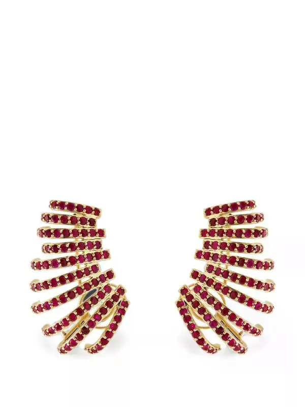 JEWELS AFICIONADO Margaux Ruby Earrings - Gold