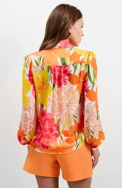 Trina Turk Monte Balloon Sleeve Top