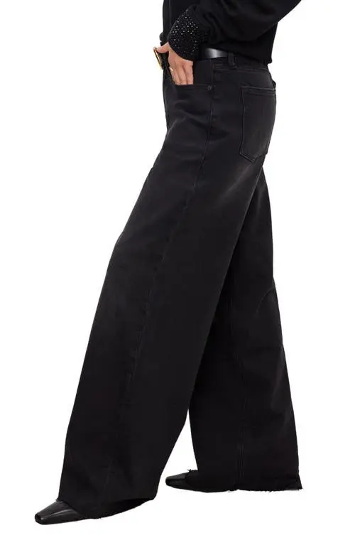 Good American Good Ease Wide Leg Jeans