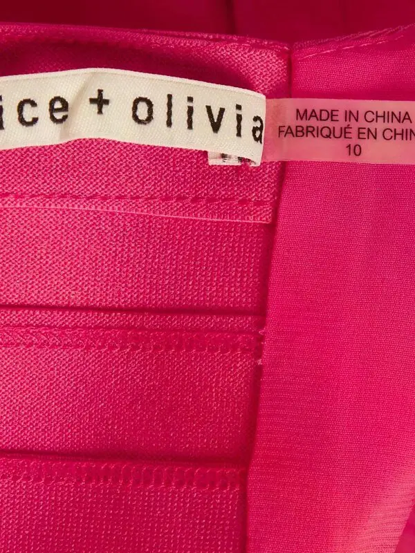 Alice + Olivia Joslyn Puff-sleeve Crop Top