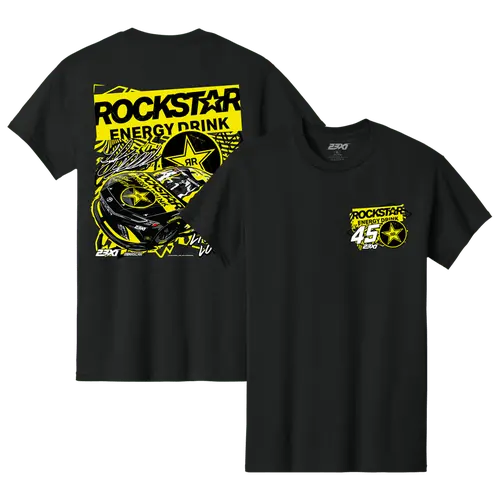 23XI RACING Tyler Reddick Rockstar Energy Car T-shirt - Black