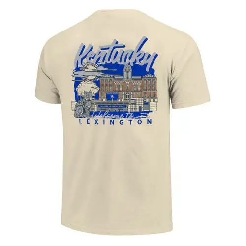 IMAGE ONE Kentucky Wildcats Comfort Colors Hand-drawn Campus Stack T-shirt