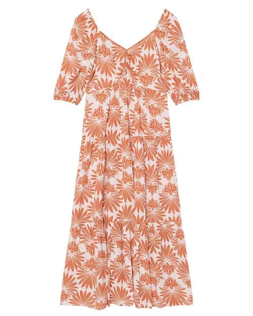 Mint Velvet Floral V-neck Midi Dress