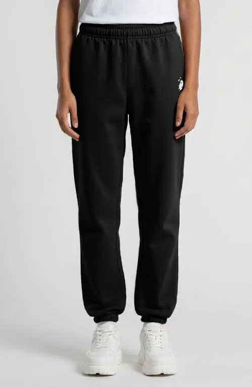 DALIX Heartly Ghost Relaxed Fleece Track Pants - Black