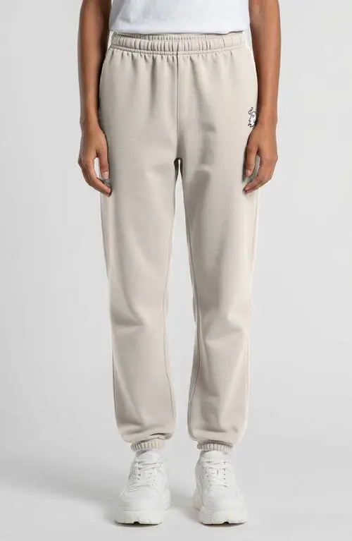 DALIX Heartly Ghost Relaxed Fleece Track Pants - Bone