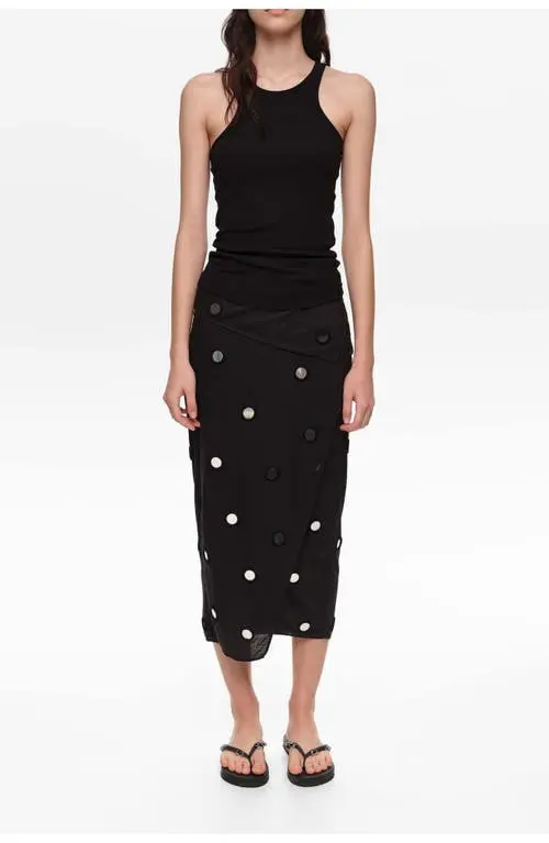 Bimba Y Lola Mirrored Sarong Midi Skirt