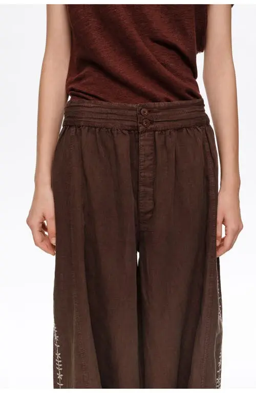 Bimba Y Lola Embroidered Harem Trousers