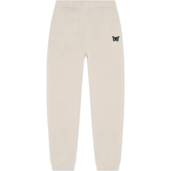 DALIX Butterfly Midweight Relaxed Fleece Track Pants - Bone