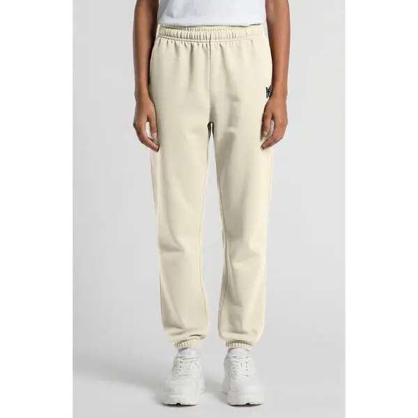 DALIX Fly Midweight Relaxed Fleece Track Pants With Butterfly Embroidery - Butter