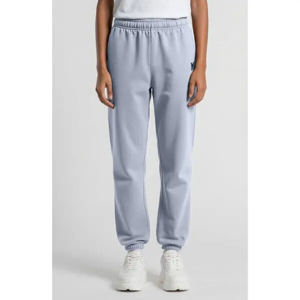 DALIX Fly Midweight Relaxed Fleece Track Pants With Butterfly Embroidery - Powder