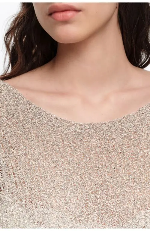 Bimba Y Lola Metallic Batwing Sweater