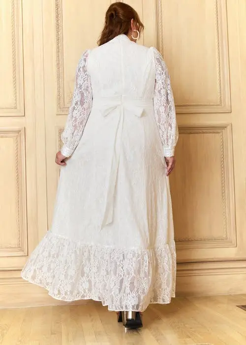 MODCLOTH Beth Lace Corselette Maxi Dress