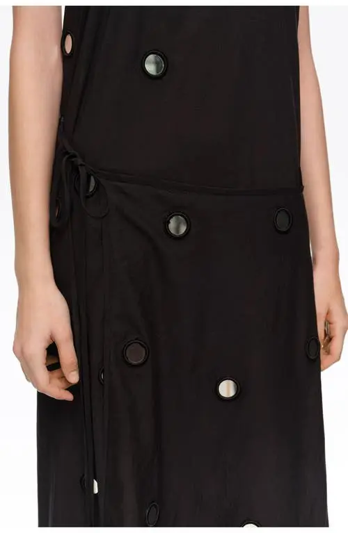 Bimba Y Lola Embroidered Halterneck Sarong Midi Dress