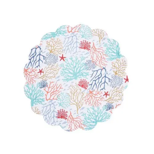 C&F HOME Coral Cove Round Set Of 6 Placemats 17