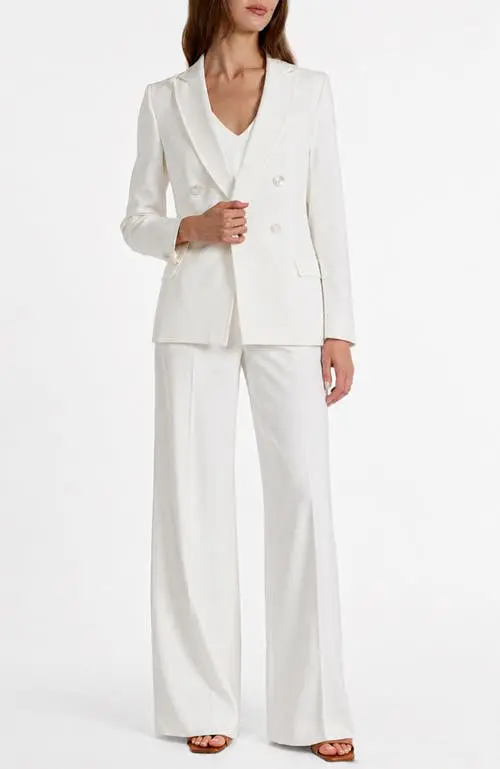 Santorelli Gigi Wide Leg Pants In Stretch Cotton
