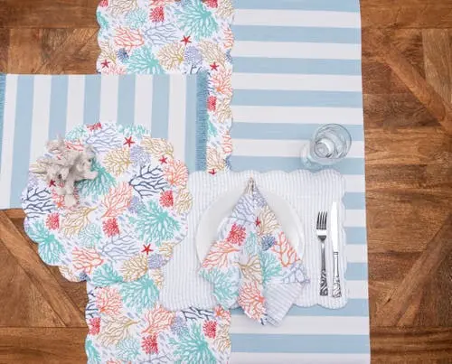 C&F HOME Coral Cove Table Runner 14" X 51