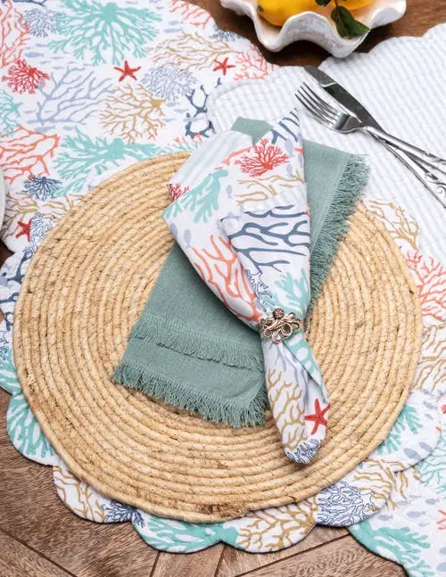 C&F HOME Coral Cove Table Runner 14" X 51