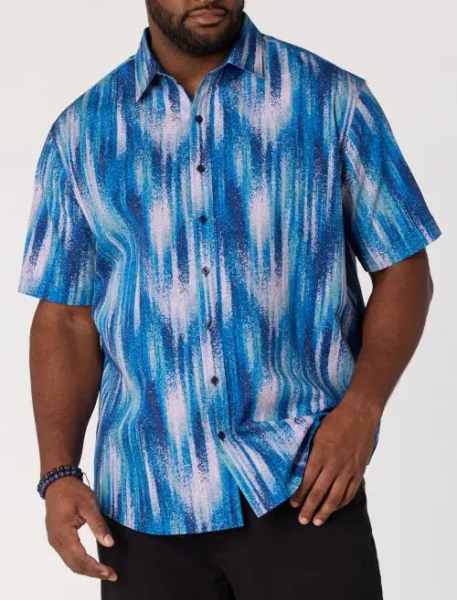 SYNRGY BY DXL Big & Tall Paint Strokes Sport Shirt - Multi