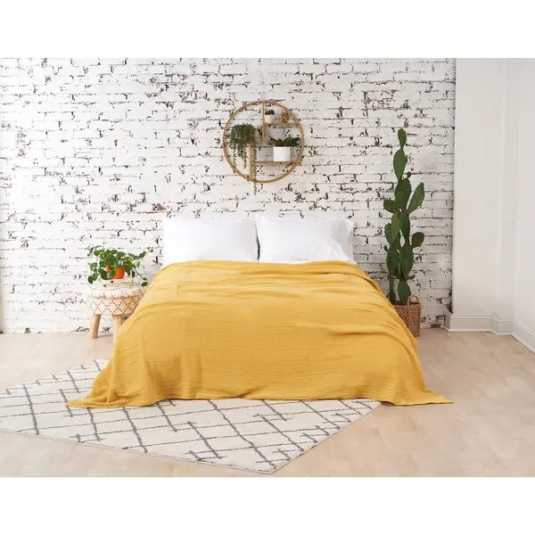 Carol & Frank Ryker Dandelion Gauze Coverlet