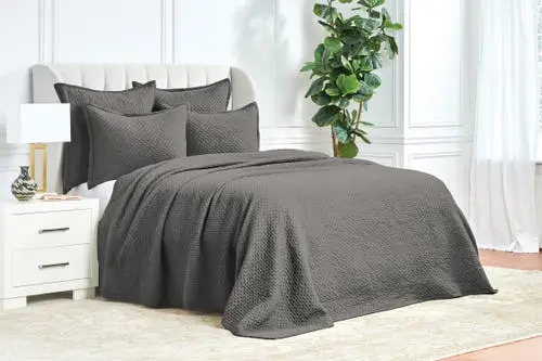 ELISABETH YORK Mila Shale Coverlet Set