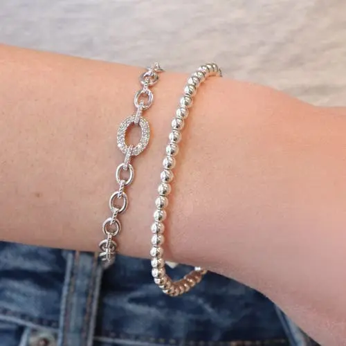 THE LOVERY FINE JEWELRY Diamond Round Link Bracelet