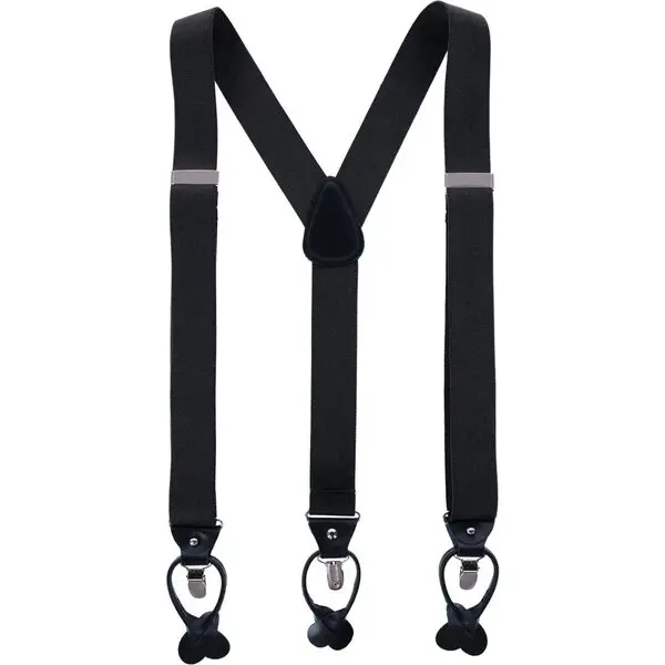 ASCENTIX Classic Stretch Convertible Suspenders - Black