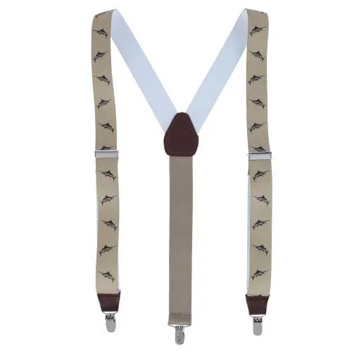 ASCENTIX Marlin Fish Print Clip-end Suspenders
