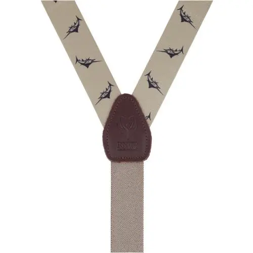 ASCENTIX Marlin Fish Print Clip-end Suspenders