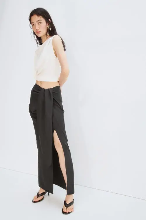 H&m Knot-detail Maxi Skirt