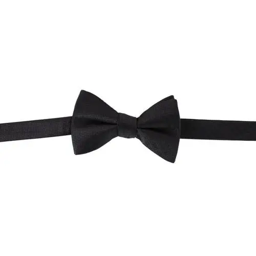 ASCENTIX Etched Herringbone Twist Bow Tie - Black