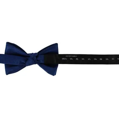 ASCENTIX Etched Herringbone Twist Bow Tie - Navy