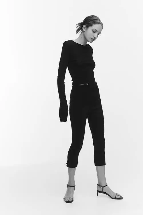 H&m Crease-leg Capri Trousers