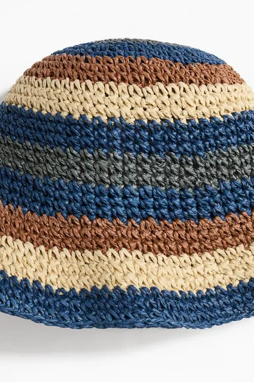 H&m Braided Straw Bucket Hat