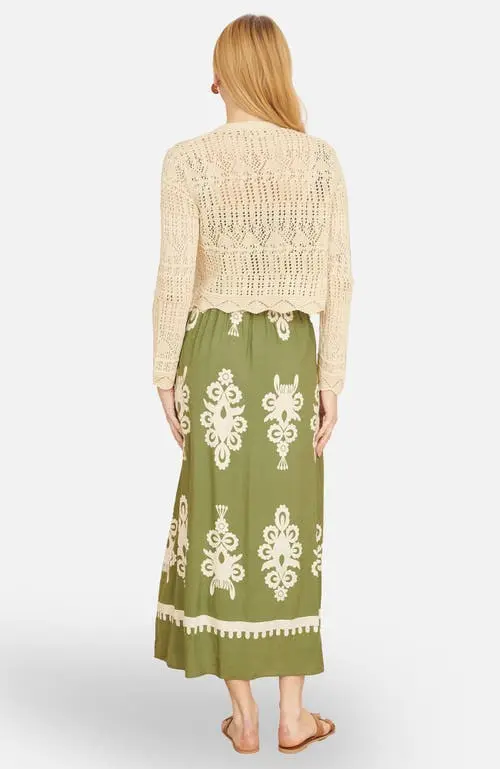 YUMI Crochet Knitted Cropped Cardigan