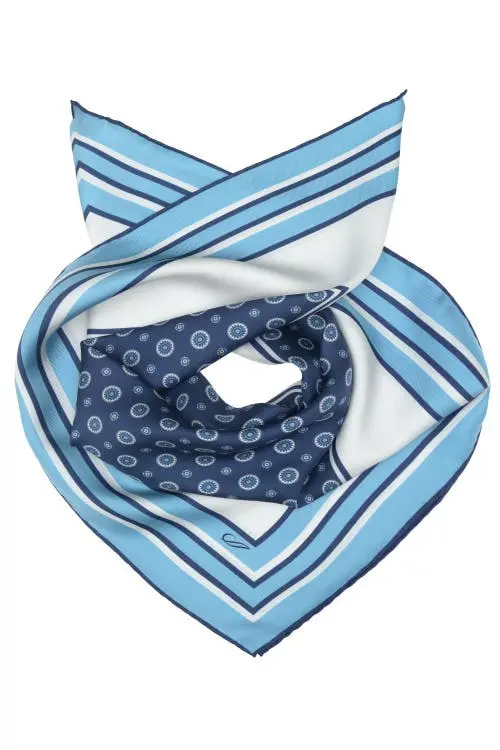 ELIZABETTA Aldosilk Neckerchief For - Blue