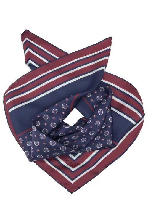 ELIZABETTA Aldosilk Neckerchief For - Navy