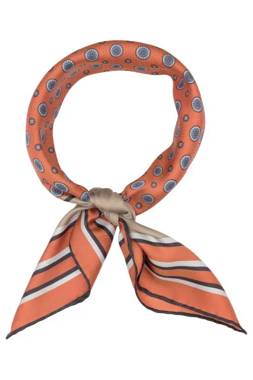 ELIZABETTA Aldosilk Neckerchief For - Tangerine