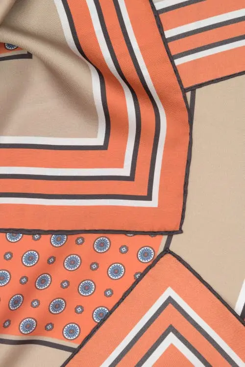 ELIZABETTA Aldosilk Neckerchief For - Tangerine