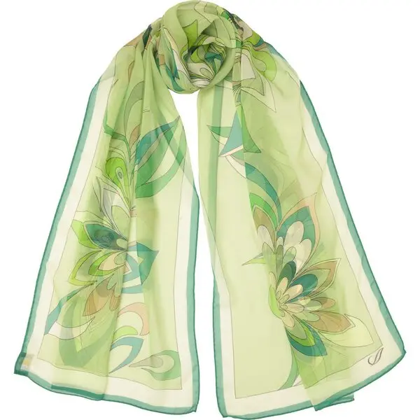 ELIZABETTA Lianalong Silk Scarf For - Green