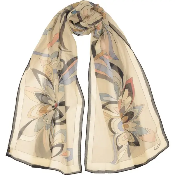 ELIZABETTA Lianalong Silk Scarf For - Tan