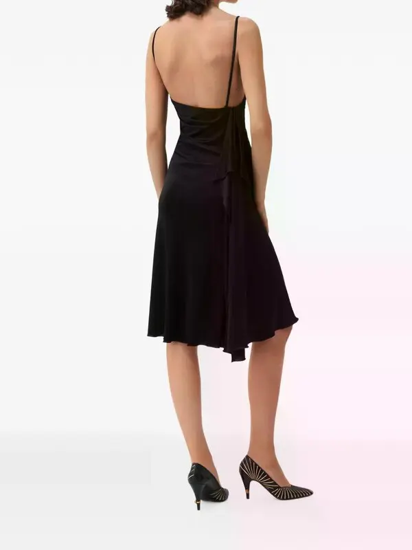 Versace Draped Medusa Midi Dress