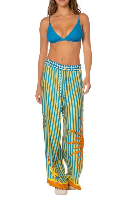 MAAJI Tropic Camouflage Ophelia Wide-leg Cover-up Pants - Open Blue