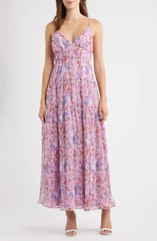 Lulus Shannon Tie Back Maxi Cocktail Dress